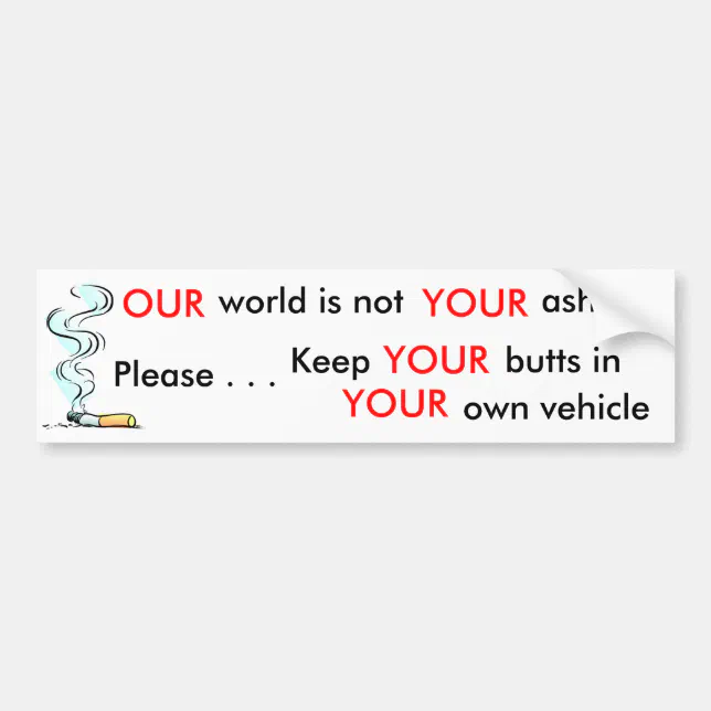 Please Help Keep Our Environment Clean... Bumper Sticker | Zazzle