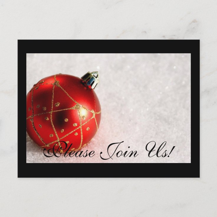 Please Join Us! Invitation Postcard Christmas | Zazzle