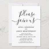 Please Join Us Typography Wedding Invitation | Zazzle