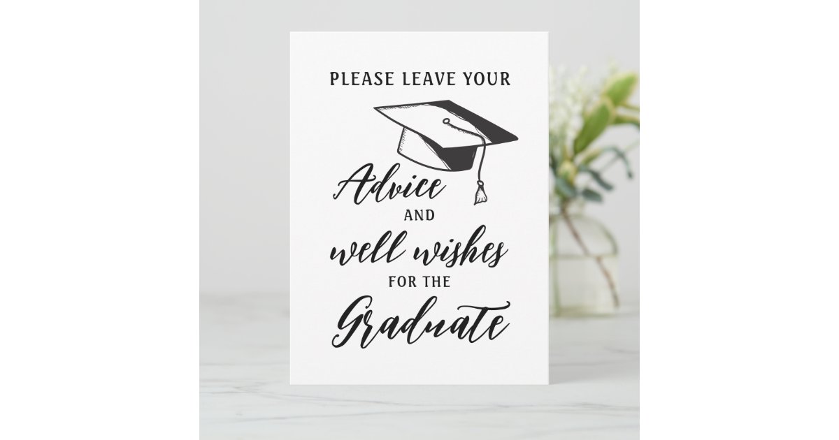 Please Leave Your Advice For The Graduate Simple | Zazzle