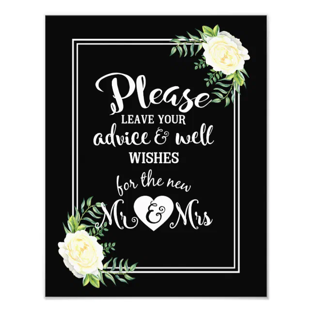Please leave your advice & well wishes sign | Zazzle