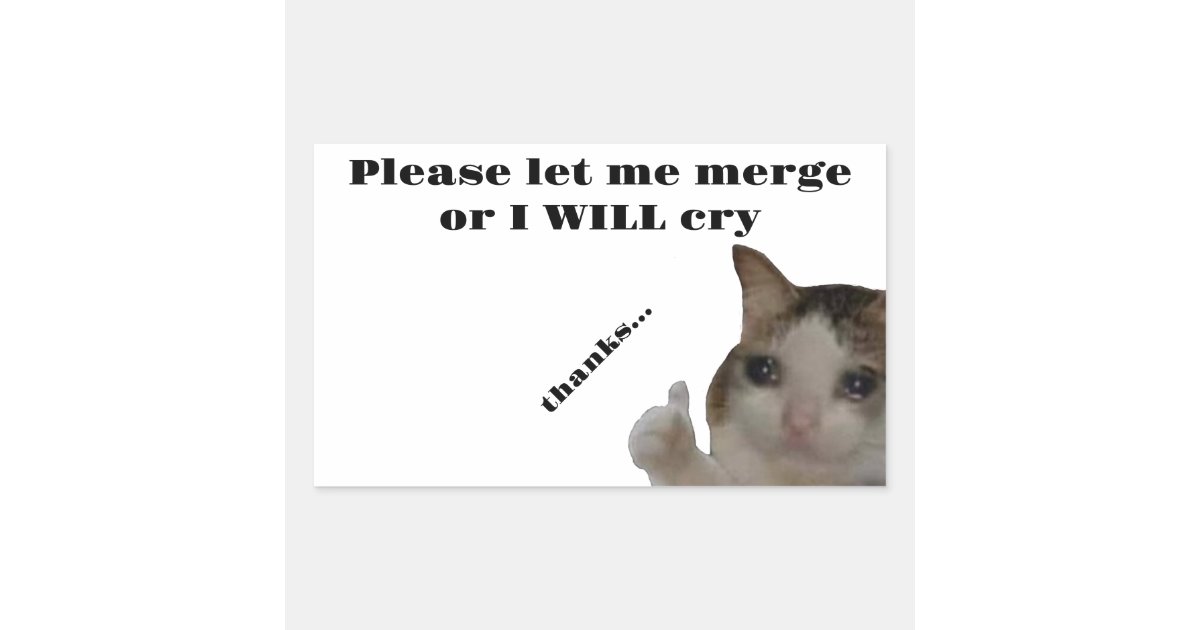 Please Let me Merge Bumper Sticker | Zazzle