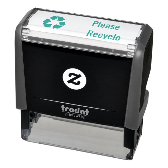 Please Recycle Green Ink Self-inking Stamp | Zazzle.com