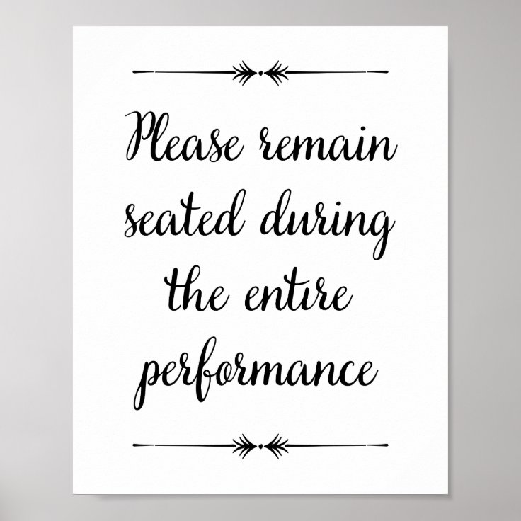 Please Remain Seated Bathroom Print | Zazzle