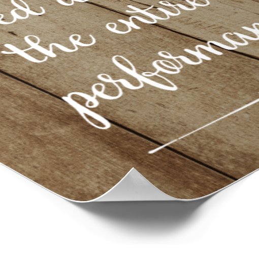 Please Remain Seated Rustic Bathroom Poster | Zazzle