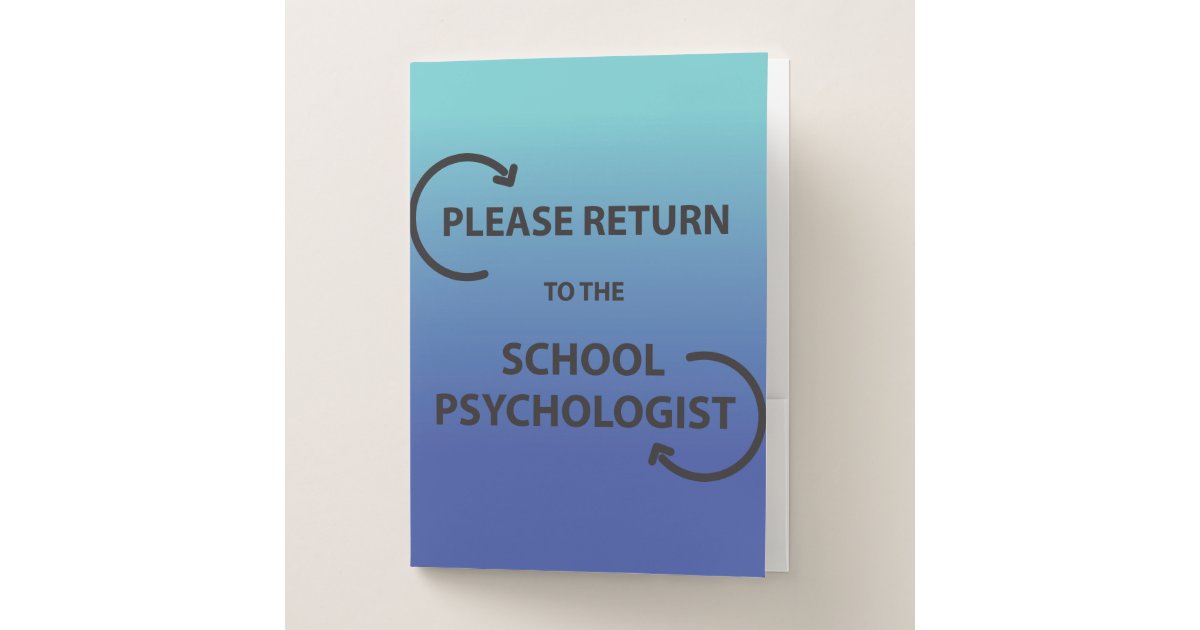 Please Return Pocket Folder - Blue | Zazzle