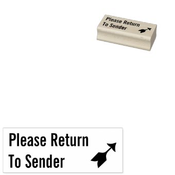"Please Return To Sender" Rubber Stamp | Zazzle