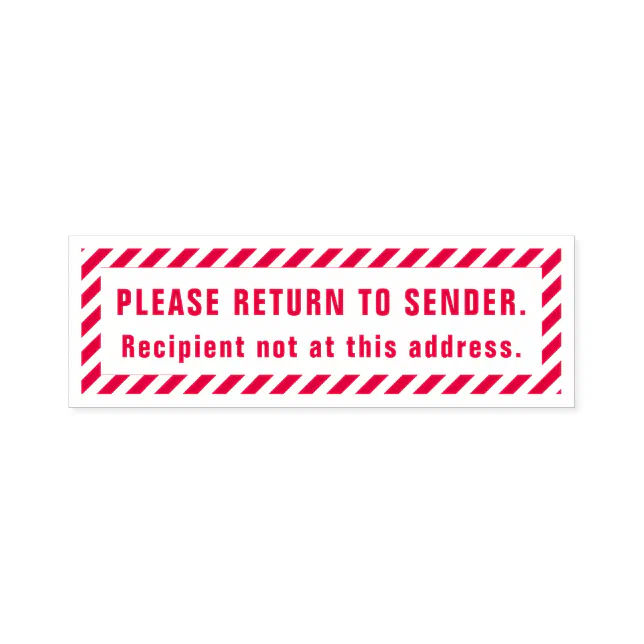 Please Return To Sender Self-inking Stamp | Zazzle