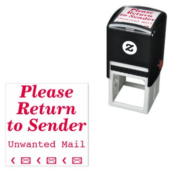 "Please Return to Sender", "Unwanted Mail" Self-inking Stamp | Zazzle