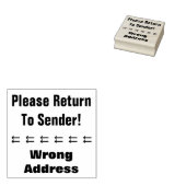 "Please Return To Sender!", "Wrong Address" Rubber Stamp | Zazzle