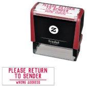 "Please Return to Sender" "Wrong Address" Self-inking Stamp | Zazzle