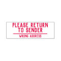 "Please Return to Sender" "Wrong Address" Self-inking Stamp | Zazzle