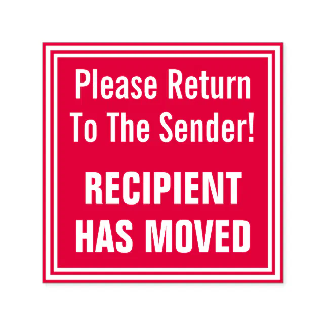 "Please Return To The Sender!" Rubber Stamp | Zazzle