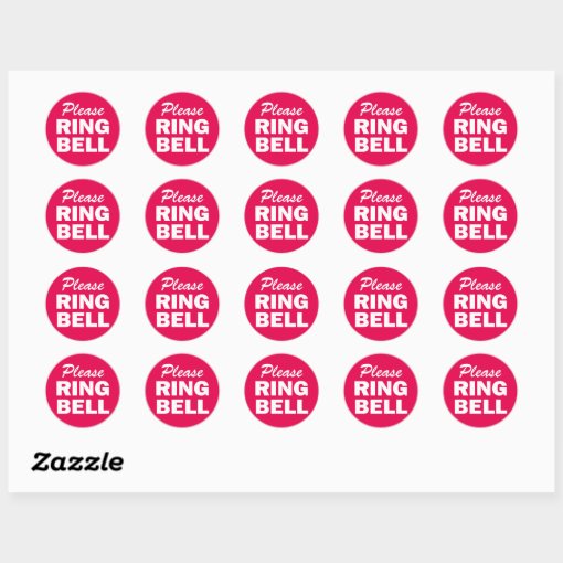 Please Ring Bell sign Classic Round Sticker | Zazzle