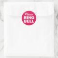 Please Ring Bell sign Classic Round Sticker | Zazzle