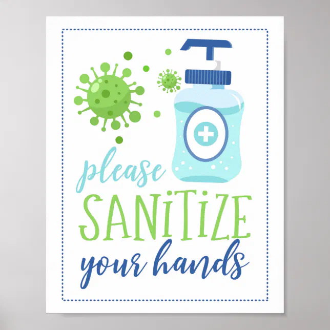 Please Sanitize your hands Poster | Zazzle