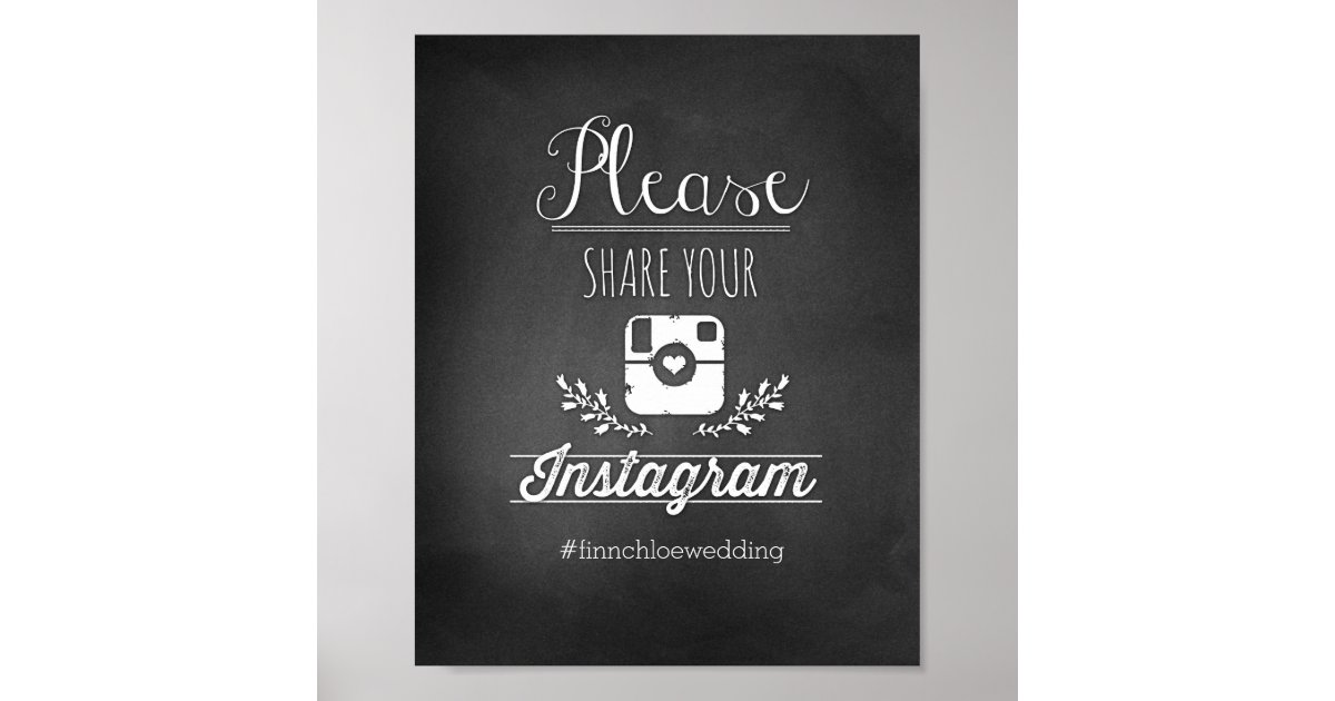 Please Share Your Instagram 8x10 Poster | Zazzle