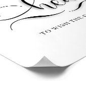 Please Sign A Heart Wedding Sign | Zazzle