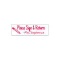 Please Sign and Return Personalized Teacher Parent Self-inking Stamp ...