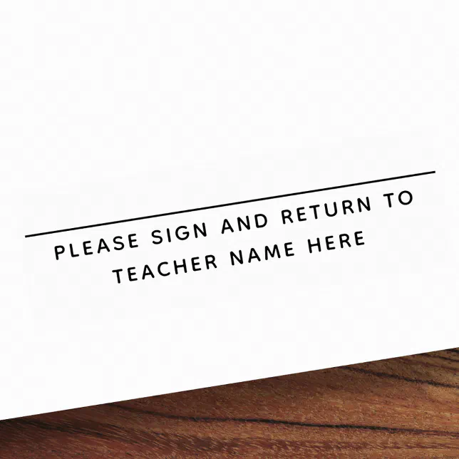 Please sign and return to your name signature self-inking stamp | Zazzle