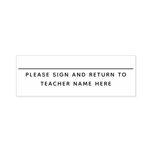 Please sign and return to your name signature self-inking stamp | Zazzle