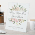 Please Sign Guest Book Elegant Floral Wedding Sign | Zazzle