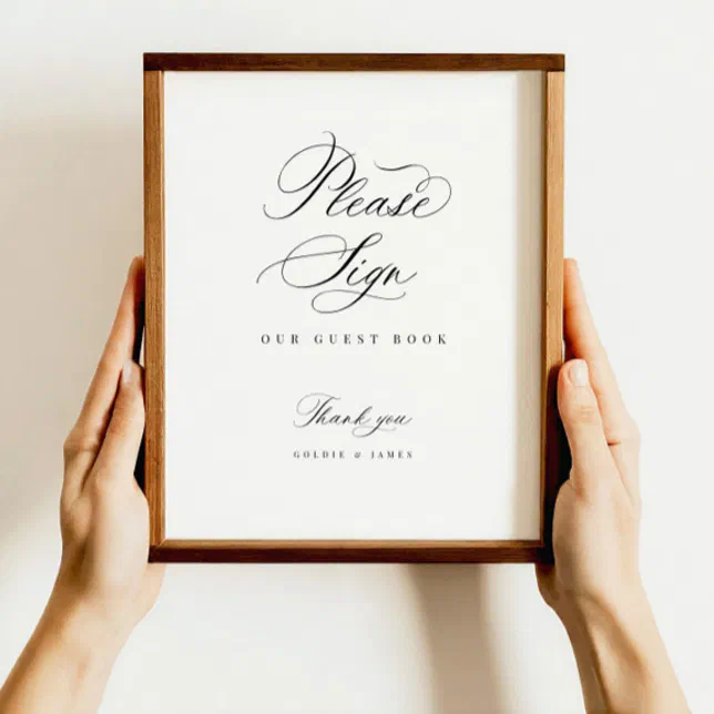 Please Sign Guest Book Reception Table Poster | Zazzle