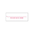 Please Sign Here Custom Text Signature Self-inking Stamp | Zazzle