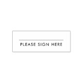 Please Sign Here | Modern Signature Line Self-inking Stamp | Zazzle