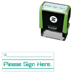 "Please Sign Here." Rubber Stamp | Zazzle