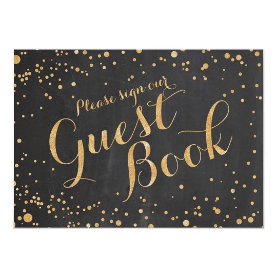 Please sign our guest book Wedding Sign, Invitation | Zazzle.com