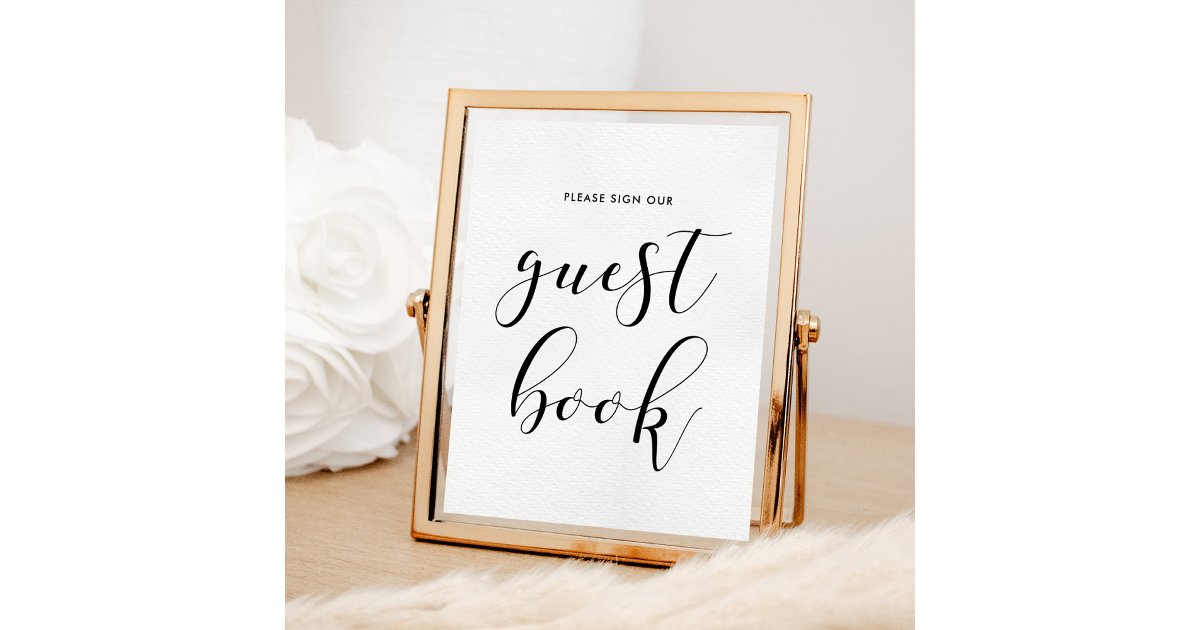 Please sign our guestbook wedding sign | Zazzle