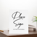 Please Sign Our New Monogram Modern Calligraphy | Zazzle