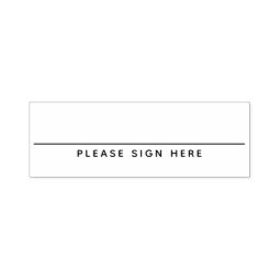 Please sign signature here request self-inking stamp | Zazzle