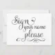 Please Sign Wedding Sign, Invitation | Zazzle