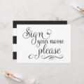 Please Sign Wedding Sign, Invitation | Zazzle