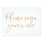 Wedding Guest Book Sign | Stylish Gold Lettered Invitation | Zazzle.com