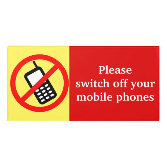 Please Switch Off Your Mobile Phones Door Sign | Zazzle.com