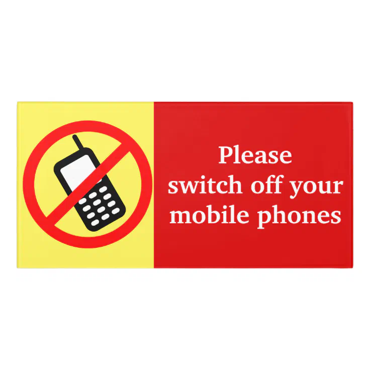 Please Switch Off Your Mobile Phones Door Sign | Zazzle