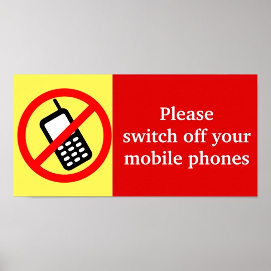 Please Switch Off Your Mobile Phones Poster | Zazzle.com