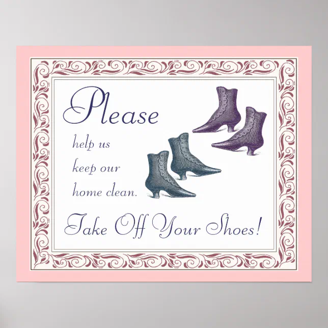 Please Take Off Your Shoes Poster | Zazzle