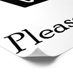 Please Think Responsibly Poster | Zazzle