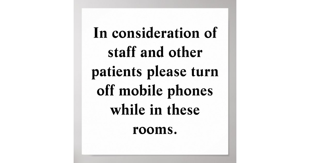 Please Turn off Moble Phones Poster | Zazzle