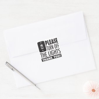Please turn off the lights sticker | Zazzle
