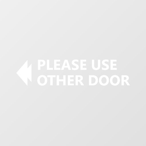 Please Use Other Door WIth Left Arrow Window Cling | Zazzle