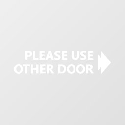 Please Use Other Door WIth Right Arrow Window Cling | Zazzle
