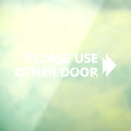 Please Use Other Door WIth Right Arrow Window Cling | Zazzle