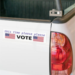 Please Vote Bumper Sticker | Zazzle