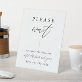 Please Wait Elegant Wedding Dessert Table Sign | Zazzle
