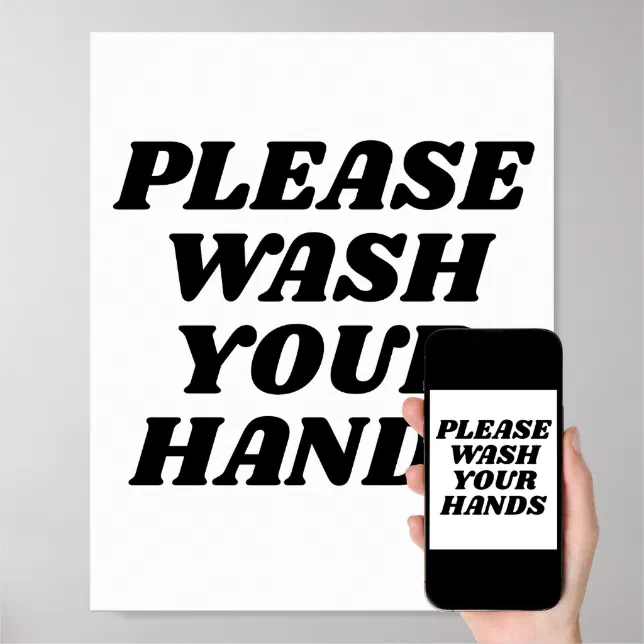 Please wash your hands poster | Zazzle